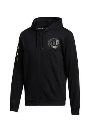 Adidas Rose Fullzip Basketball Hooded Jacket - Black