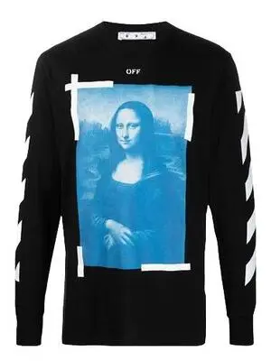 Off-White Mona Lisa Long-sleeve T-shirt - Black