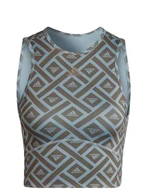 Adidas Hyperglam Training Graphic Top Asia Sizing - Grey
