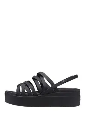 CROCS Brooklyn Strappy Platform Sandals - Black