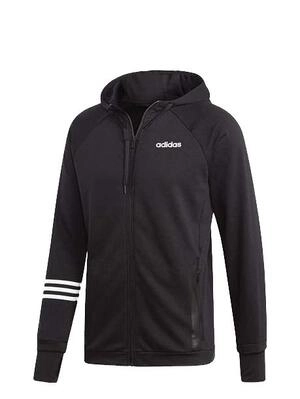 Adidas Training Knit Zip-up Hooded Jacket - Black