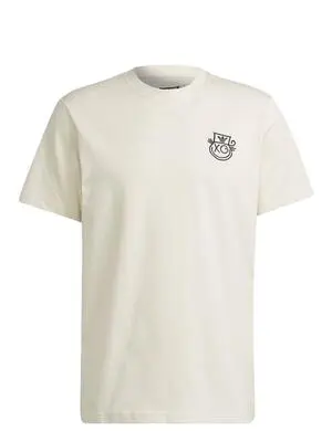Adidas Originals Ss22 Back Pattern Printing Round Neck Short Sleeve White T-shirt - Default Color