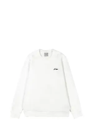 LI-NING Basic Logo Sweatshirt 'white - White/black