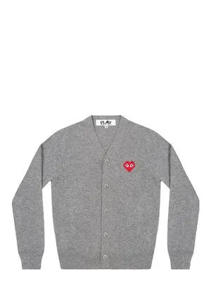 Play Comme Des Garcon X Invader Cardigan - Grey