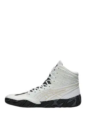 Asics Aggressor High-top Wrestling Shoes - White/champagne