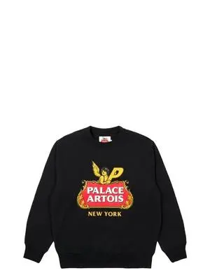 PALACE X Stella Artois Fw21 Logo Crewneck Sweater - Black