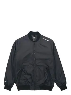 CONVERSE Aviator Baseball Uniform Woven Windproof Zipper Jacket - Black