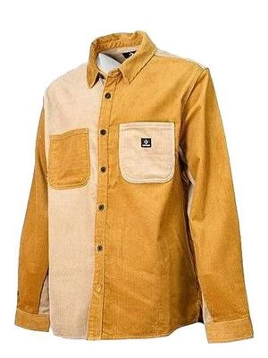 CONVERSE Colorblock Corduroy Shirt Asia Sizing 'brown Tan - Brown/tan