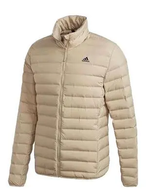 Adidas Stand Collar Quilted Down Jacket - Khaki