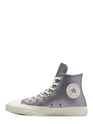 CONVERSE Converse Chuck Taylor All Star Glitter Gunmetal High Top Sneakers Silver