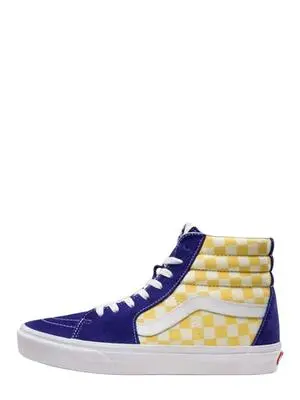 VANS Sk8-hi Bmx Checkerboard Lace-up Sneakers - Yellow