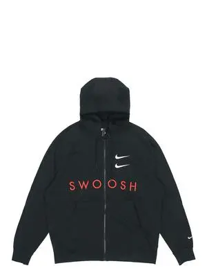 Nike Swoosh Sports Zip-up Hooded Jacket - Black