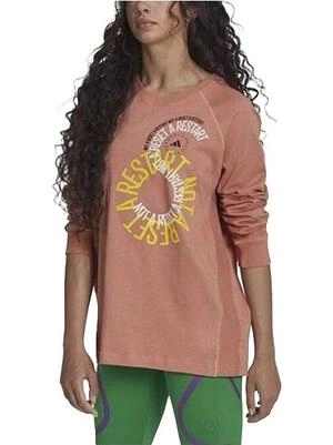Adidas By Stella Mccartney Long-sleeve Graphic Top - Pink