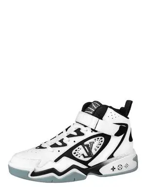 LOUIS VUITTON Trainer 2 High-top Sneakers - White/black/grey