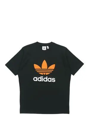 Adidas Originals Logo Round Neck Short Sleeve Tee For - Black