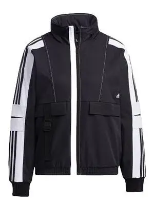 Adidas Colorblock Hooded Track Jacket - Black