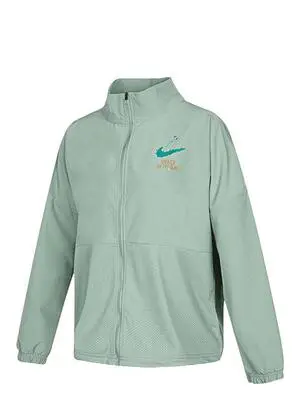Nike Logo Printing Stand Up Collar Jacket - Green