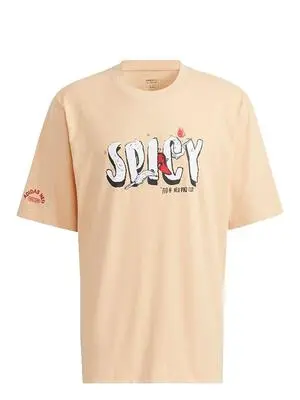 Adidas Neo May Love Tee Subject Printing Loose Sports Short Sleeve - Orange