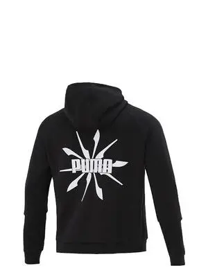 PUMA Logo Print Hoodie - Black