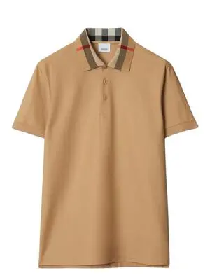 Burberry Burberry 26 Check Collar Cotton Polo Shirt 'beige' Beige