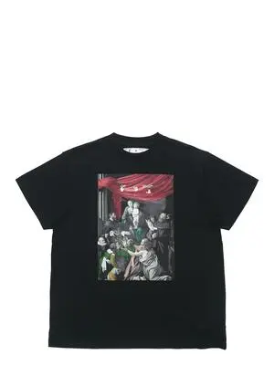 Off-White Caravaggio Painting Short Sleeve T-shirt - Black