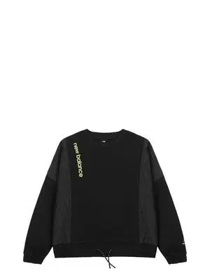 NEW BALANCE Solid Color Pullover Hoodie - Black