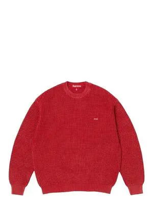 Supreme Ss26 Washed Small Box Waffle Sweater - Red