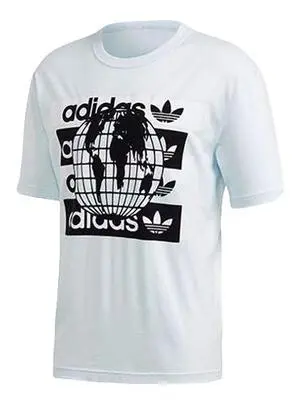 Adidas Originals R.y.v. Message Tee - Light Sky Blue