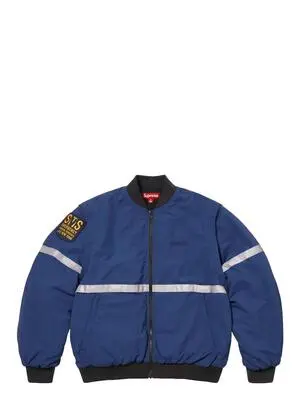Supreme Zip-off Sleeve Reflective Stripe Jacket - Navy