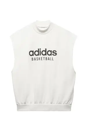 Adidas Basketball Sleeveless Sweatshirt - White