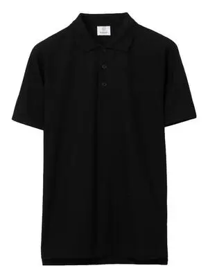 Burberry Burberry Pattern Short Sleeve Polo Shirt 'black' Black