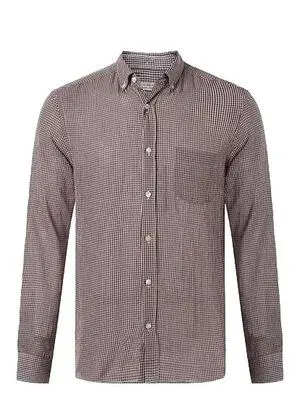 Burberry Plaid Full Print Long Sleeves Shirt Pink Red - Pinkred