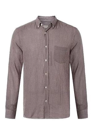 Burberry Plaid Full Print Long Sleeves Shirt Pink Red - Pinkred