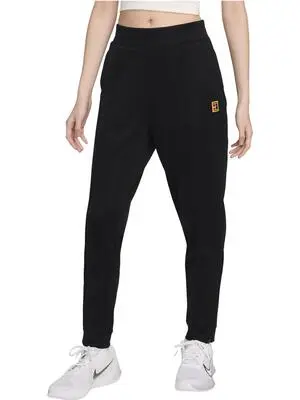 Nike Nikecourt Dri-fit Knit Tennis Trousers - Black
