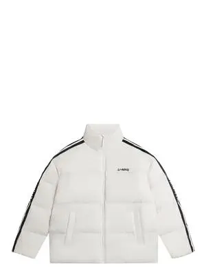 LI-NING Graphic Short Down Jacket - White/black