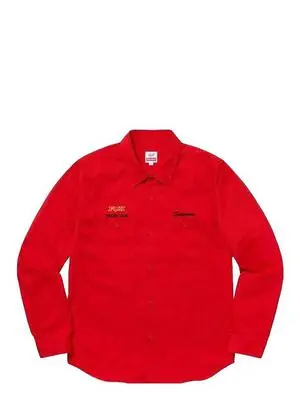 Supreme X Honda Fox Racing Work Shirt - Red