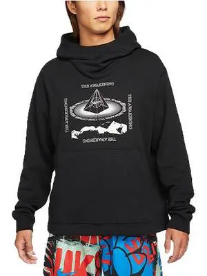 Nike Kyrie Alphabet Printing Pullover Hoodie - Black