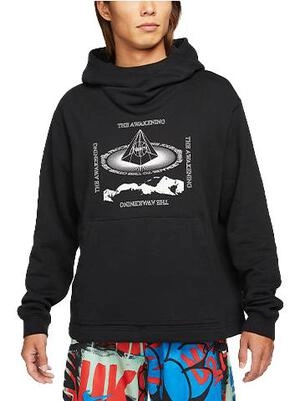 Nike Kyrie Alphabet Printing Pullover Hoodie - Black