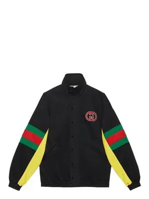 Gucci Neoprene Jacket With Web Detail - Black