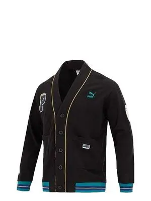 PUMA PUMA Team Badge V-Neck Jacket Black