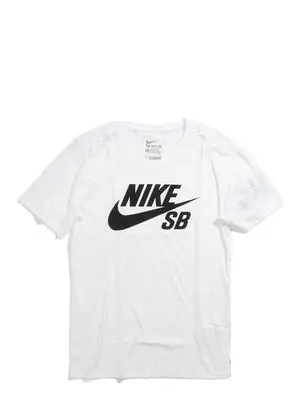 Nike Logo Printing Round Neck Short Sleeve T-shirt - White