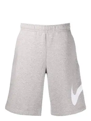 Nike Logo Drawstring Athleisure Shorts - Grey