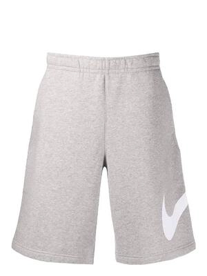 Nike Logo Drawstring Athleisure Shorts - Grey