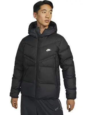 Nike Hooded Puffer Jacket - Black