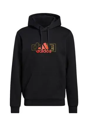 Adidas Black Graphic Print Hoodie - Default Color