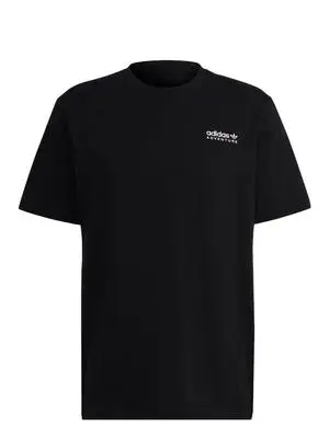 Adidas Originals Alphabet Logo Printing Round Neck Short Sleeve Black T-shirt - Default Color