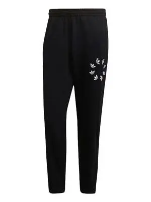 Adidas Originals Logo Printing Loose Sports Bundle Feet Pants Black - Multi-color