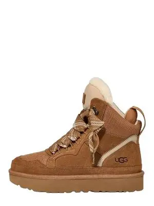 UGG Highmel Lace Up High Top Sneakers - Chestnut