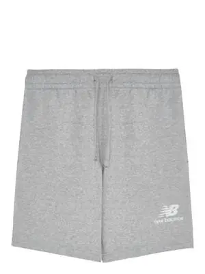 NEW BALANCE Essentials Stacked Logo French Terry Shorts - Athletic Grey