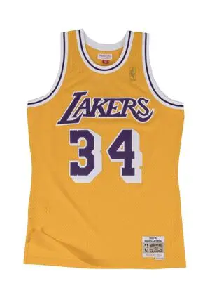 Mitchell & Ness Mitchell & Ness X NBA Los Angeles Lakers 1996-97 Home Swingman Jersey 'Shaquille O'Neal 34' Yellow
